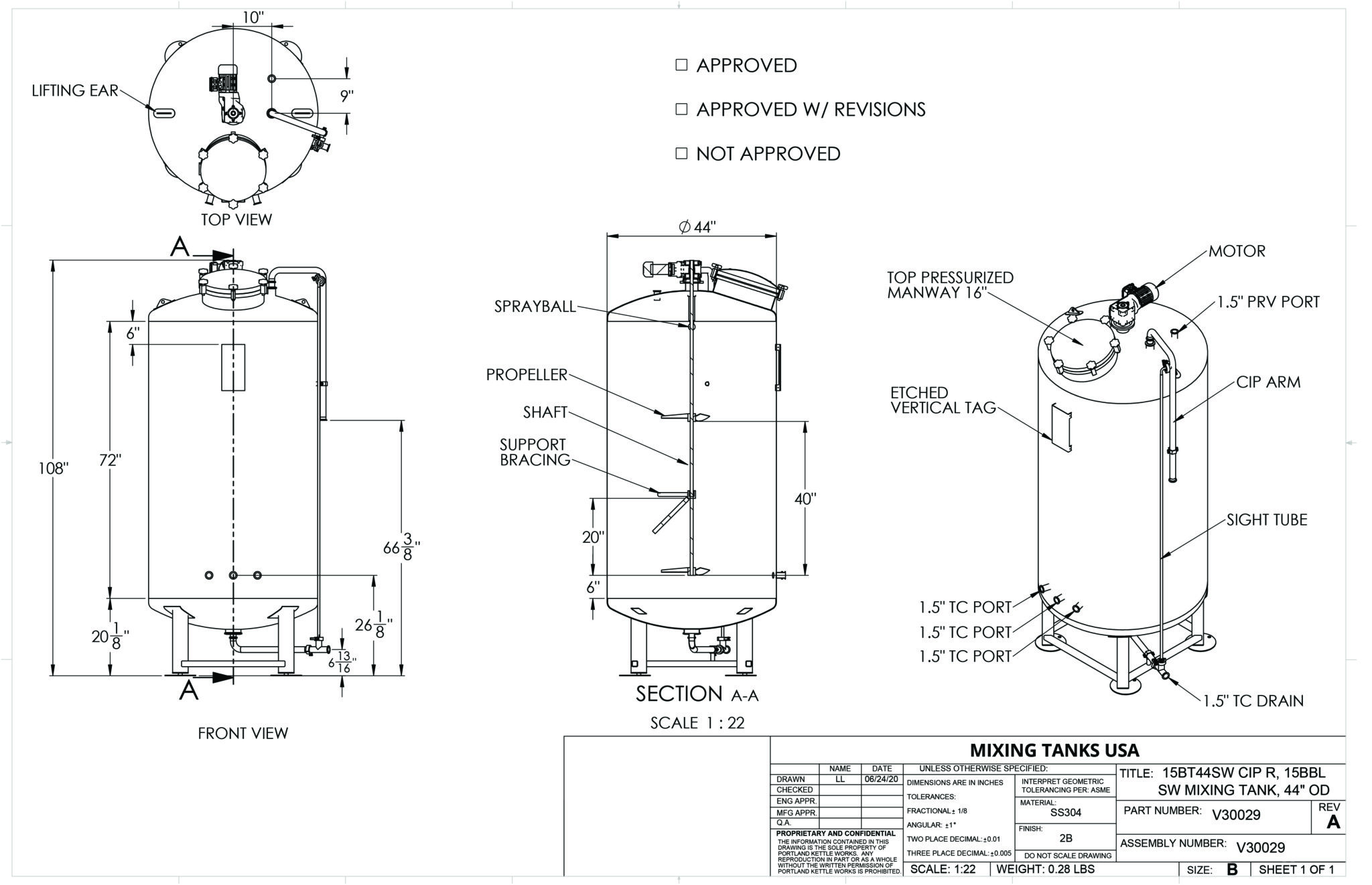 Custom Stainless Steel Mixing and Storage Tanks from Mixing Tanks USA